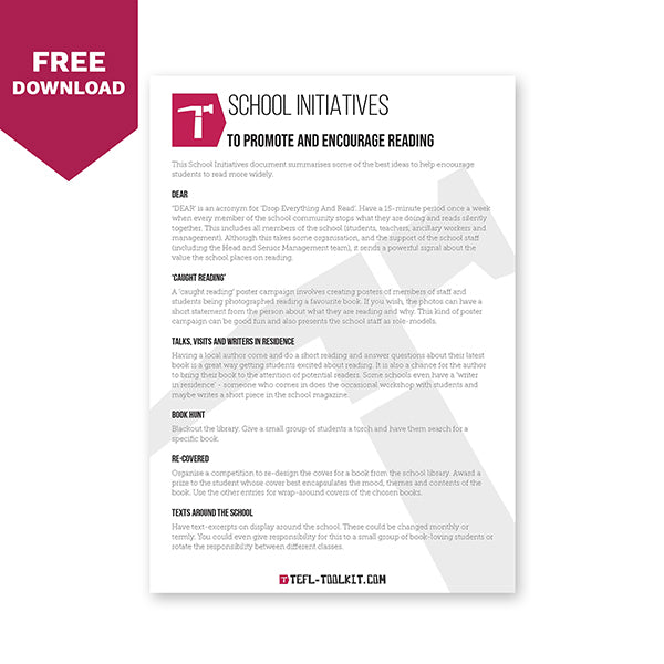 School Initiatives to Promote and Encourage Reading | EFL Resource ...
