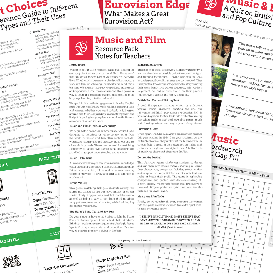 EFL Resource Packs | Themed Resources for TEFL Teachers – EiA Shop