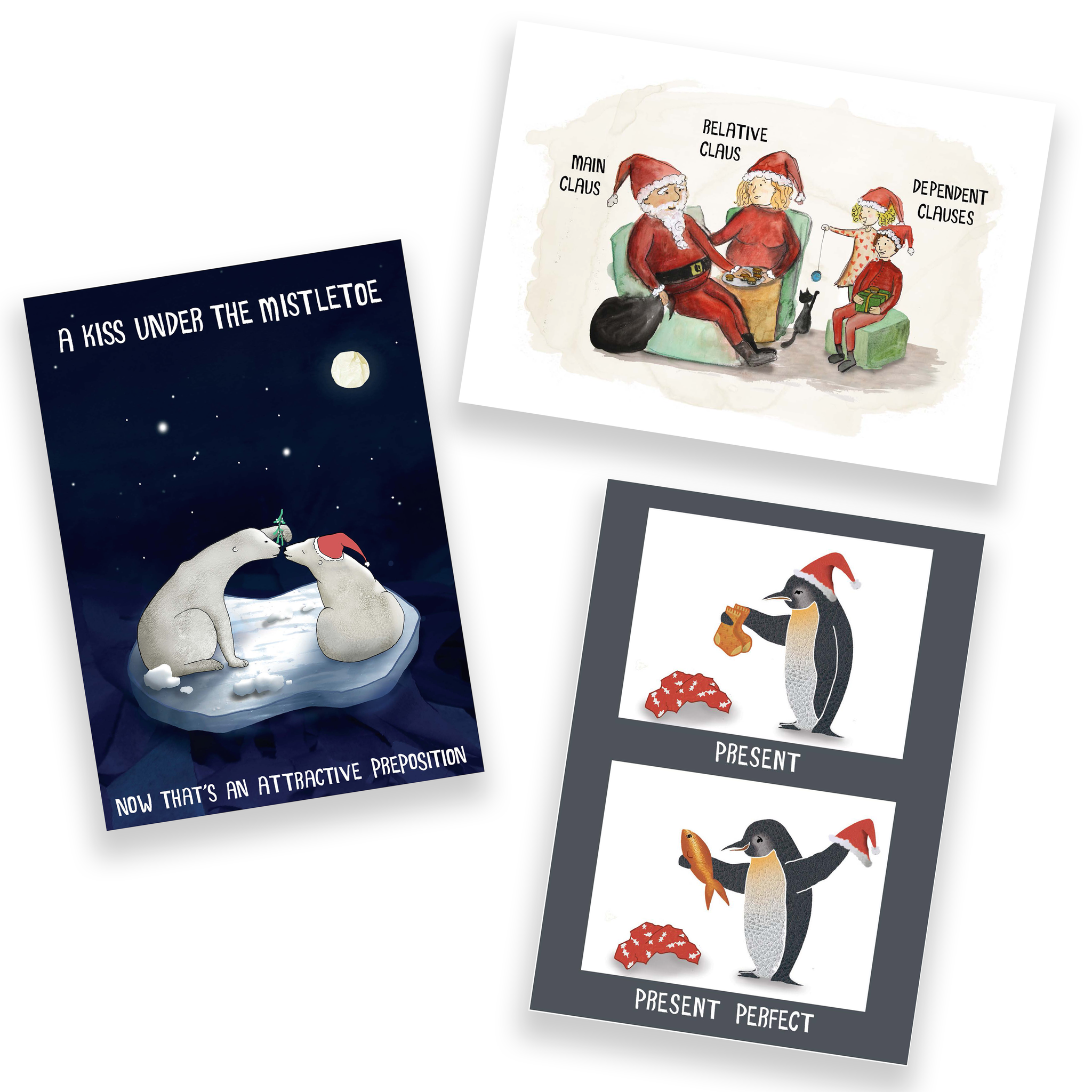 Christmas Grammar Cards | Printable Postcards for EFL Learners and Lan ...