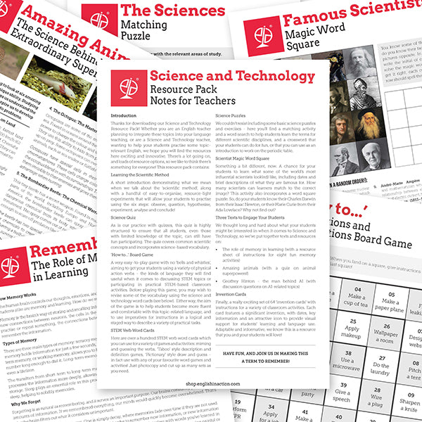 Science and Technology | EFL Resource Pack for STEM-Based English Less ...