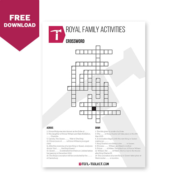 Royal Family Activities | EFL Worksheets – EiA Shop